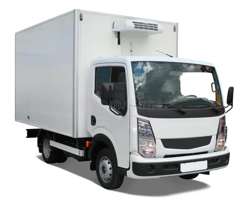 Camion de distribution photo stock. Image du blanc, livraison - 16453232