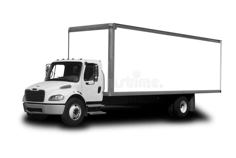 Camion de distribution image stock. Image du fret, isolement - 8083261