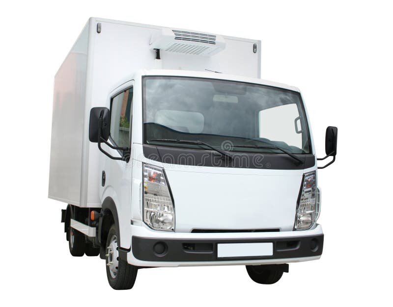 Camion de distribution photo stock. Image du fret, réfrigérateur - 8357714