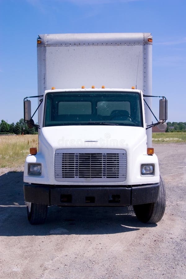 Camion De Distribution Blanc D'isolement Photo stock - Image du fret ...