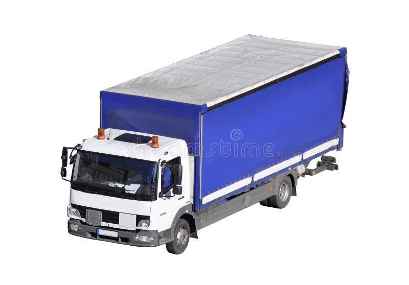 Camion De Distribution D'isolement Photo stock - Image du blanc ...