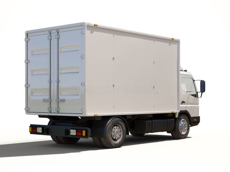 Camion De Livraison Commercial Blanc Photo stock - Image du cargaison ...