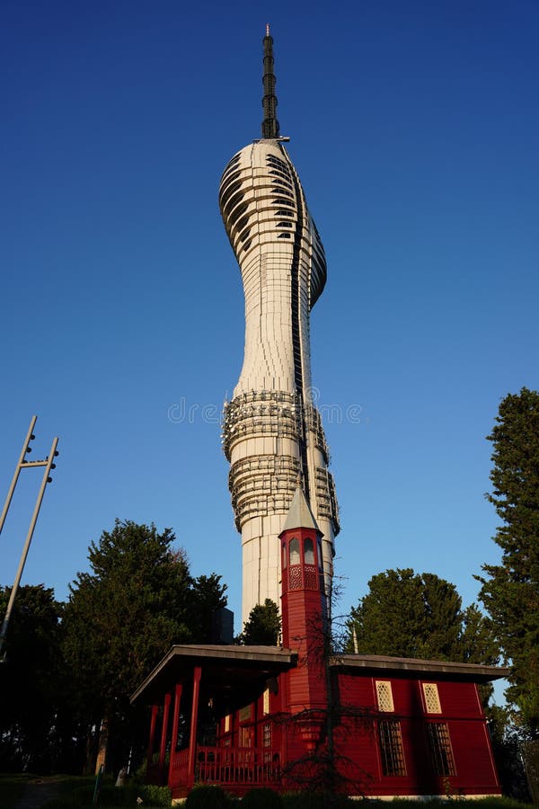Camlica Tower in Istanbul, Turkiye Stock Image - Image of broadcasting ...