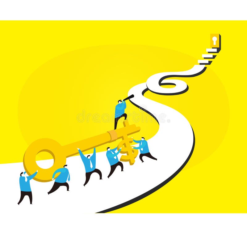 Camminando Verso Il Successo Illustrazione di Stock - Illustrazione di ...