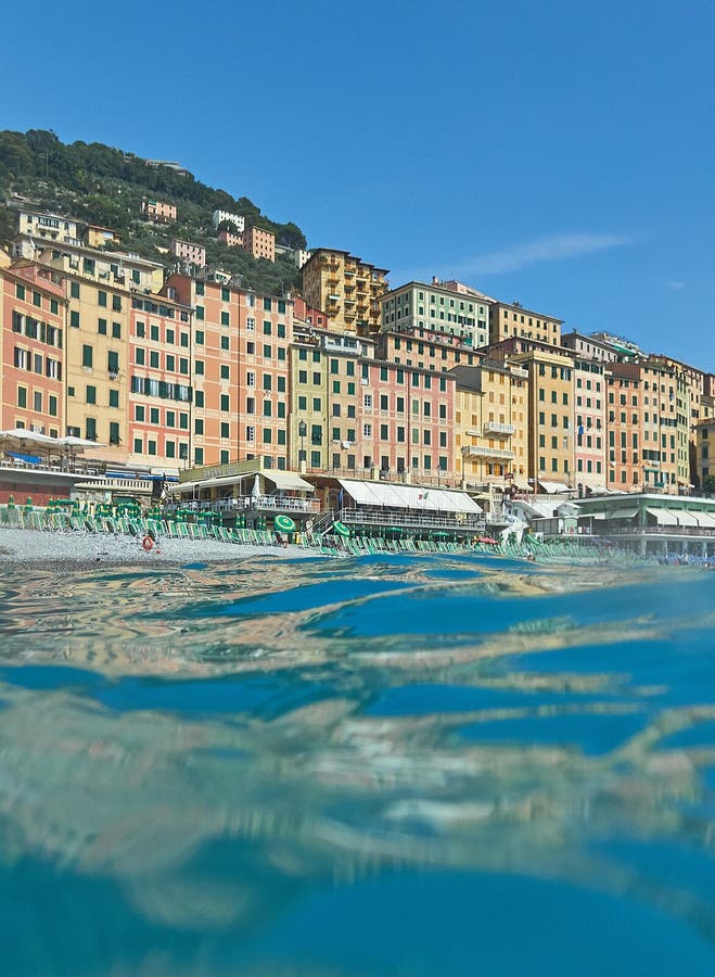 Camogli, Italy stock image. Image of italy, surf, buildings - 1909163