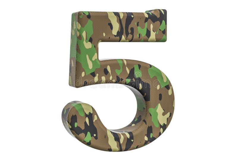 Army Number 9 - 3d Camo Digit - Army, War or Survivalism Concept Stock ...
