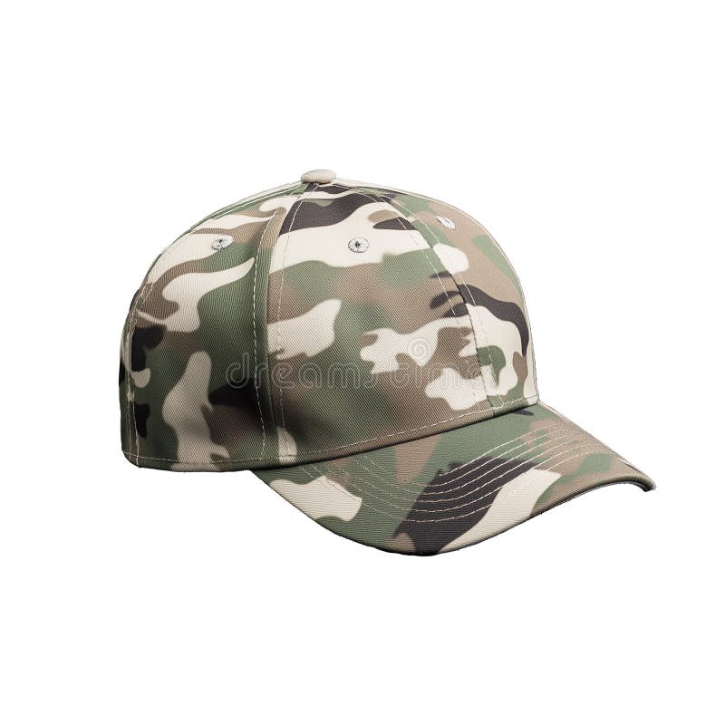 Camouflage Baseball Cap on Transparent Background Stock Image - Image ...