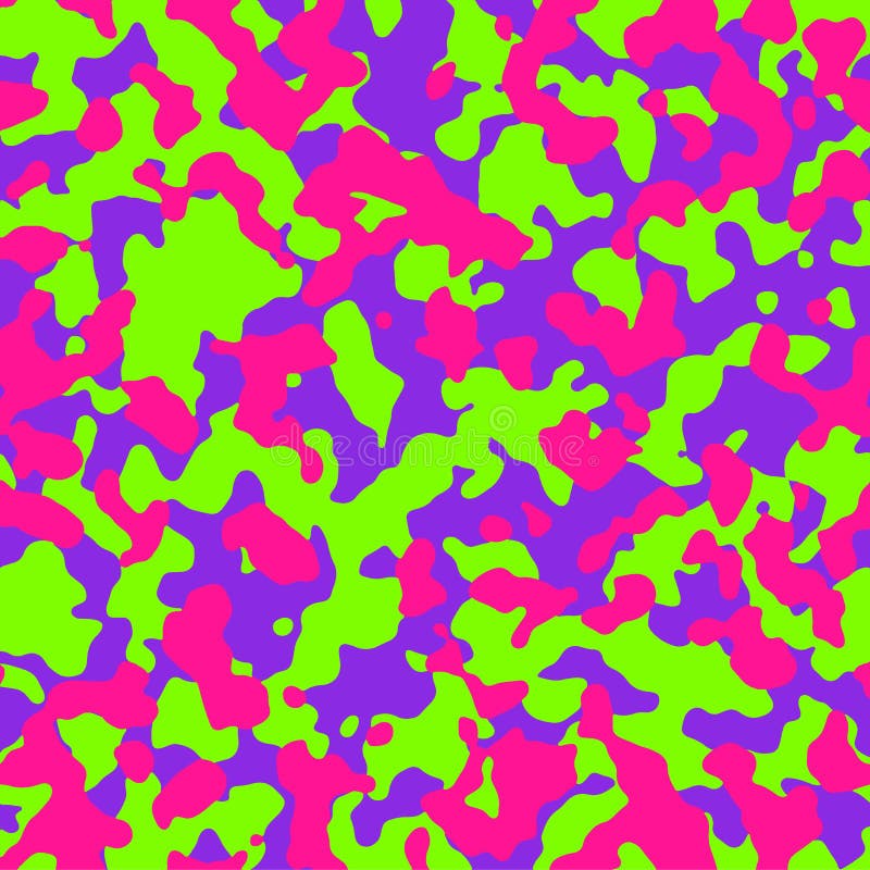 Camouflage Bright Trendy Seamless Pattern. Fashion Pattern. Stock ...