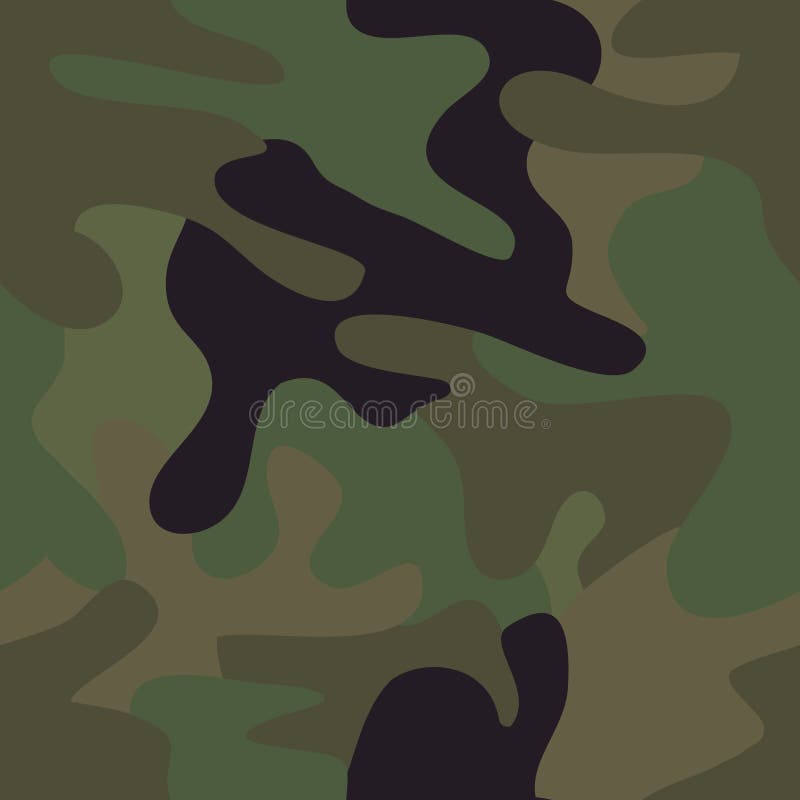 Camouflage Commando Army Seamless Pattern. Stock Vector - Illustration ...