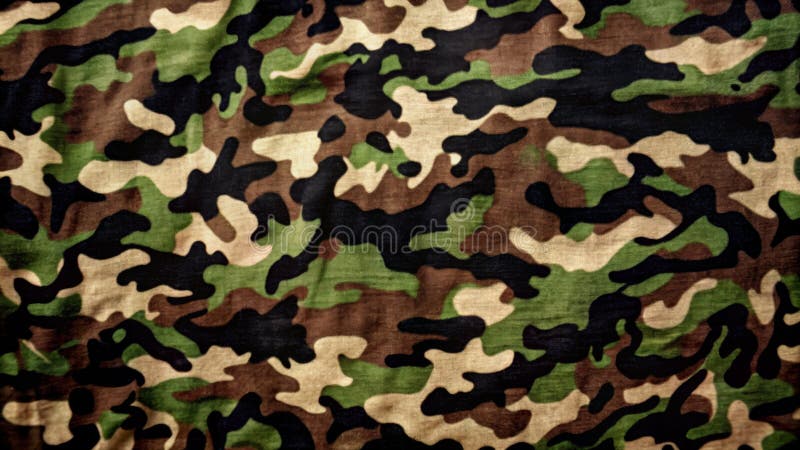 Camouflage Fabric Texture Close-Up View Stock Illustration ...