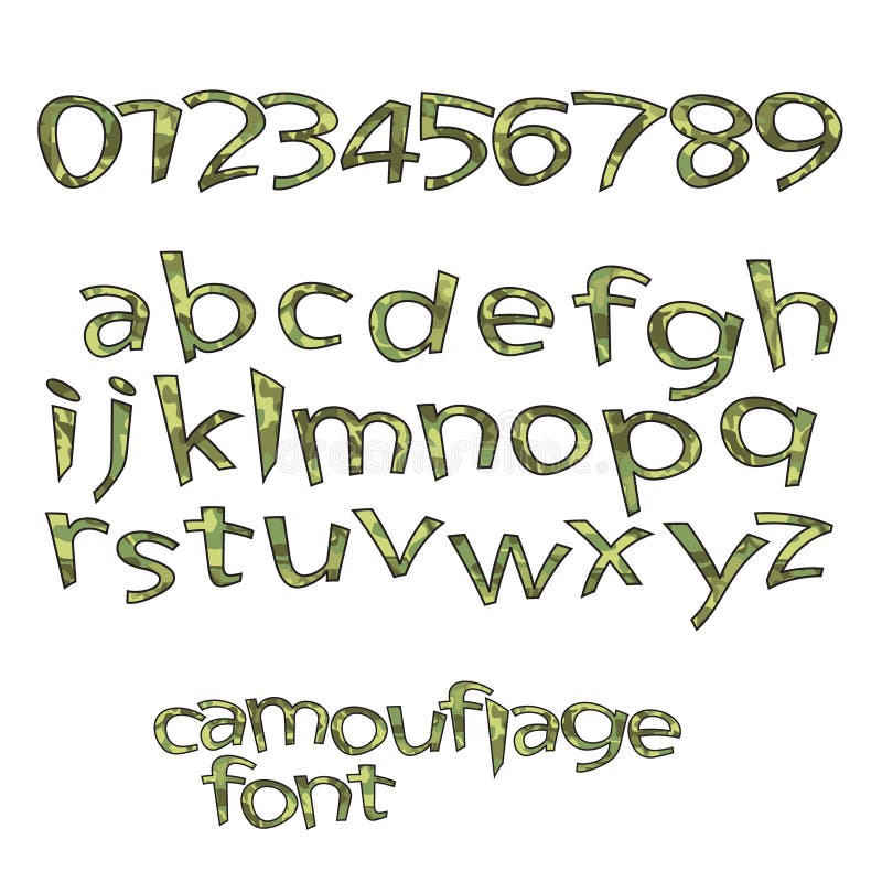 Camouflage font stock vector. Illustration of painting - 27944057