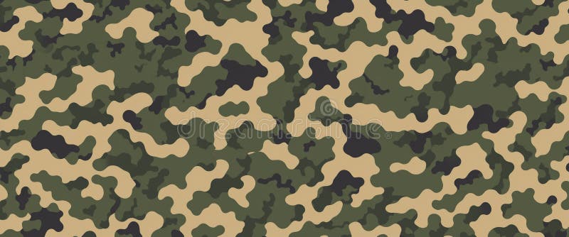 Camouflage Green Brown Pattern, Military Background Illustration Stock ...