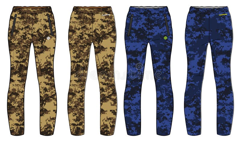 Camouflage Jogger Bottom Pants Design Vector Template, Track Pants ...