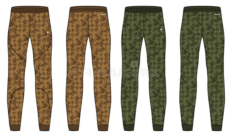 Camouflage Jogger Bottom Pants Design Vector Template, Track Pants ...