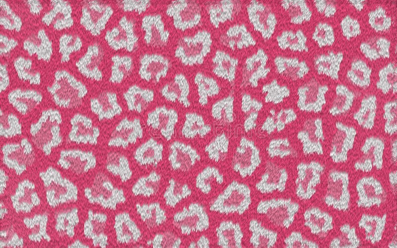 Camouflage Leopard Pattern Pink Background and White Spots Furry ...