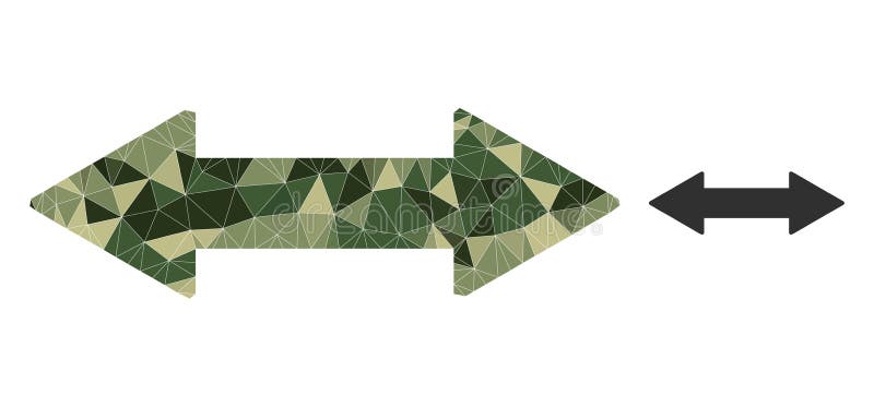 Triangulated Mosaic Horizontal Exchange Arrow Icon in Camouflage ... Triangulated Mosaic Horizontal Exchange Arrow Icon in Camouflage ...