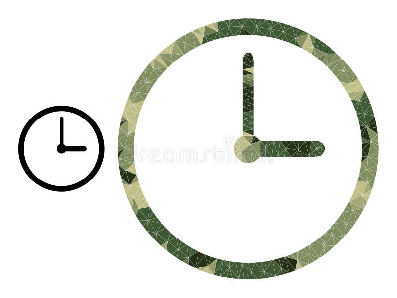 24 Hour Military Time and Standard Time Combo Clock, Camouflage ...