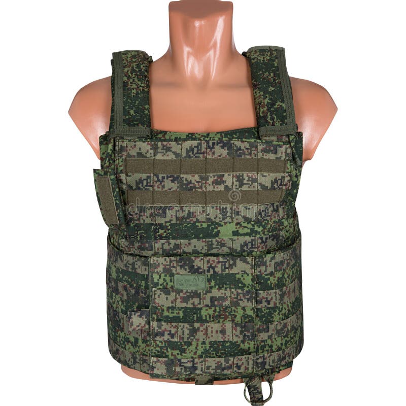 Camouflage, Military Body Armor, Mannequin Stock Photo - Image of fiber ...