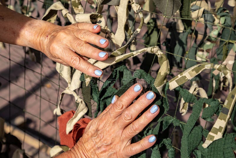 Camouflage Net for the Protection of Military Equipment in War Stock ...