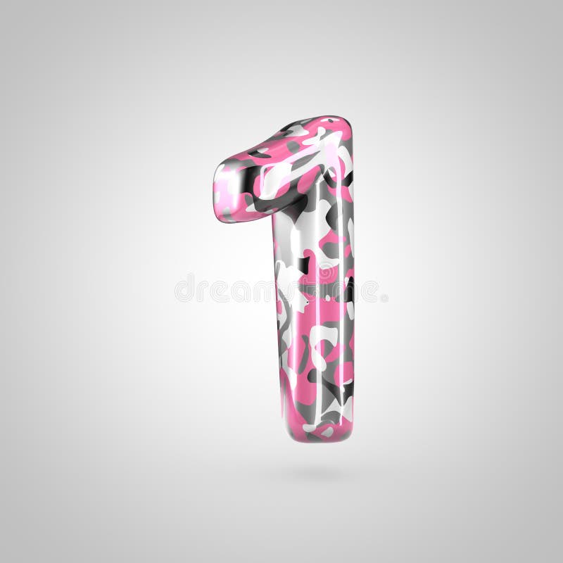 Camouflage Number 6 with Cyan, Black and Yellow Camouflage Pattern ...