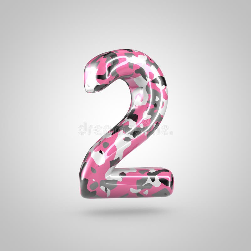 Camouflage Number 6 with Cyan, Black and Yellow Camouflage Pattern ...