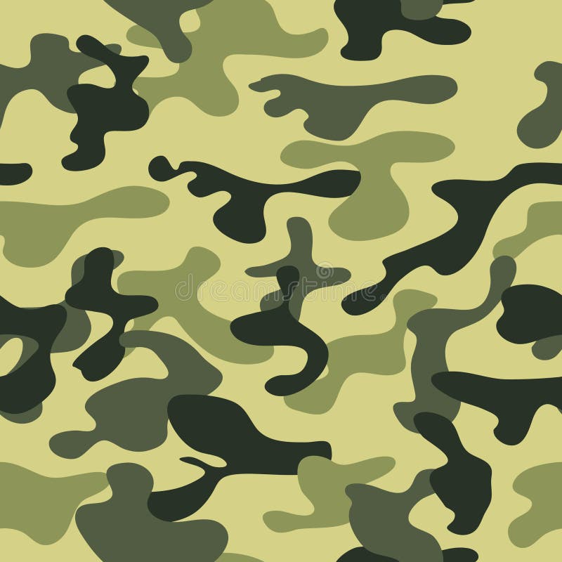 Camouflage Pattern Background Seamless Vector Illustration. Stock ...