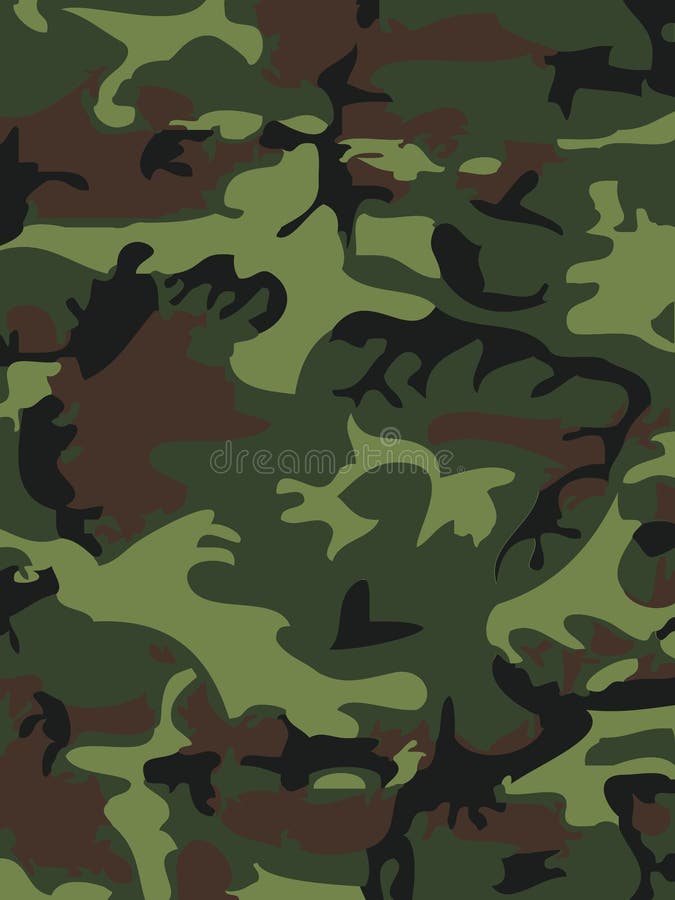Camouflage Pattern Background. Woodland Style Stock Vector ...