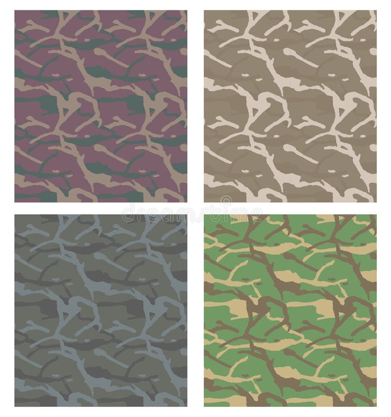 Camouflage Pattern Design with Different Color Stock Vector ...