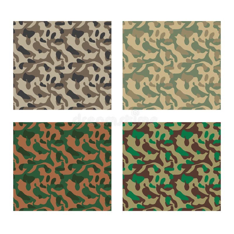 Camouflage Pattern Design with Different Color Stock Vector ...