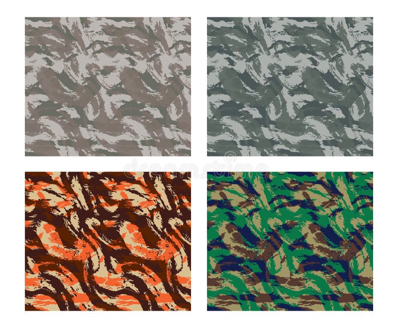 Camouflage Pattern Design with Different Color Stock Vector ...