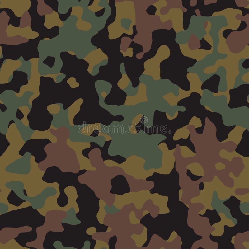 Camouflage Pattern. Seamless Background. Camo Military Print Texture ...