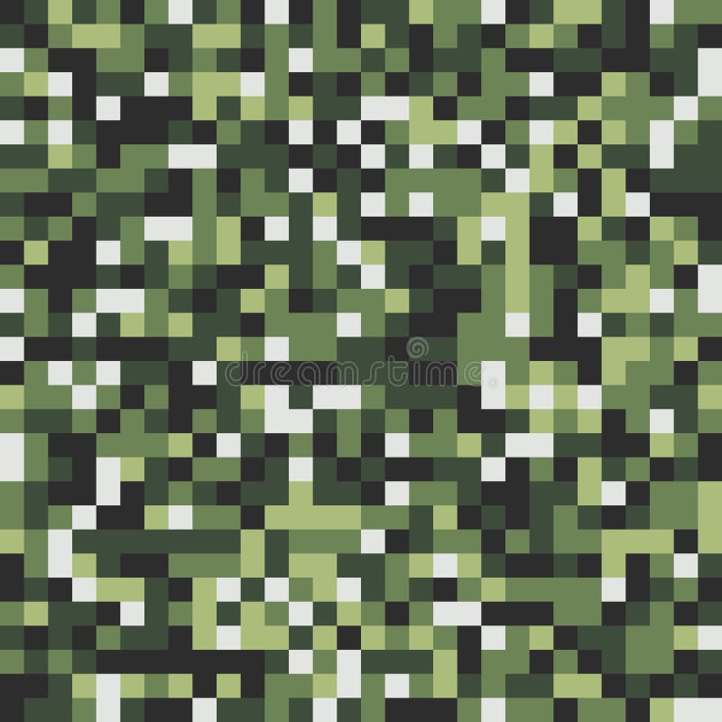 Camouflage Military Pixel Art Pattern Background Stock Illustrations ...