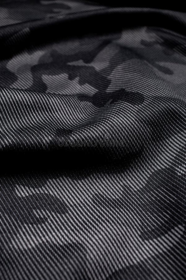 Camouflage Pattern. Trendy Dark Gray Camouflage Fabric. Military ...
