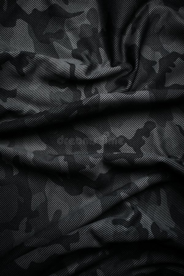 Camouflage Pattern. Trendy Dark Gray Camouflage Fabric. Military ...