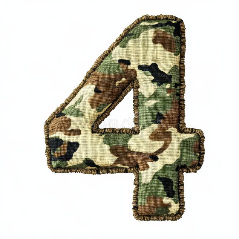 A Camouflage-patterned Fabric Number Four, Designed for Decorative or ...