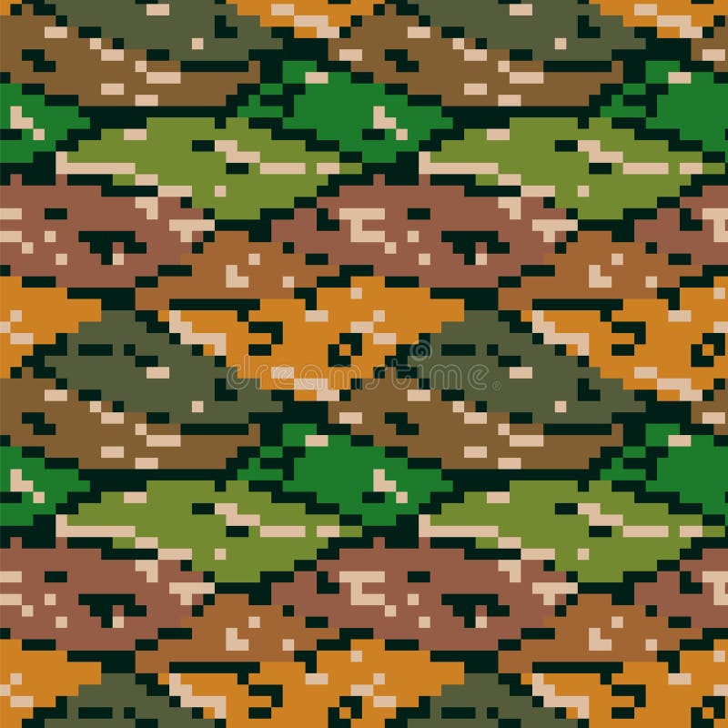Camouflage Pixel Pattern for Hunting. Military Texture Stock ...