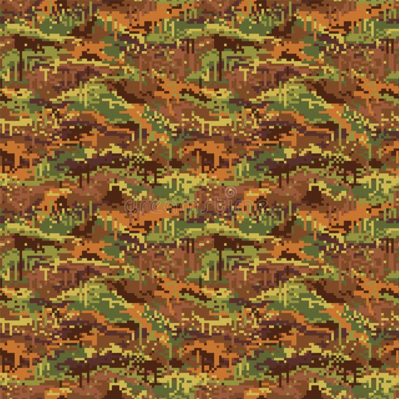 Camouflage Pixel Pattern for Hunting. Military Texture Stock ...