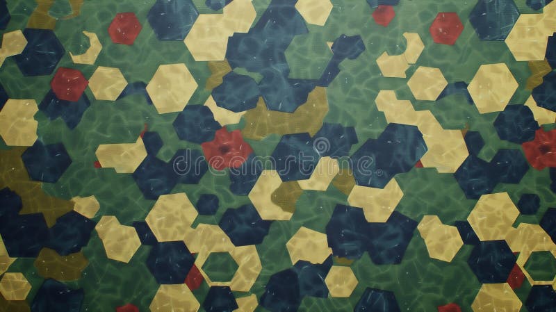 Camouflage Seamless Pattern. Abstract Camo from Hexagonal Elements ...