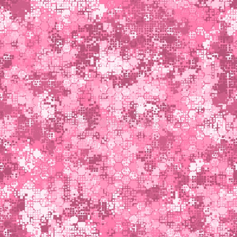 Camouflage Seamless Pattern with Pink Hexagonal Endless Geometric Camo ... Camouflage Seamless Pattern with Pink Hexagonal Endless Geometric Camo ...