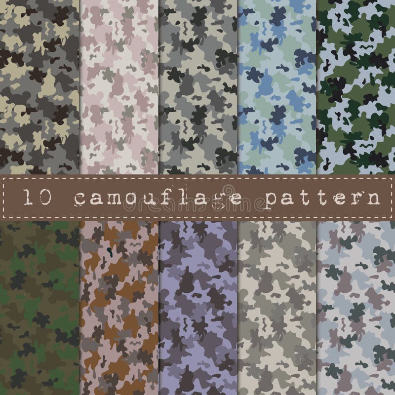 Camouflage Seamless Pattern. Stock Vector - Illustration of military ...