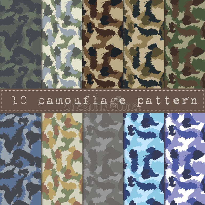 Camouflage Seamless Pattern. Stock Vector - Illustration of green ...