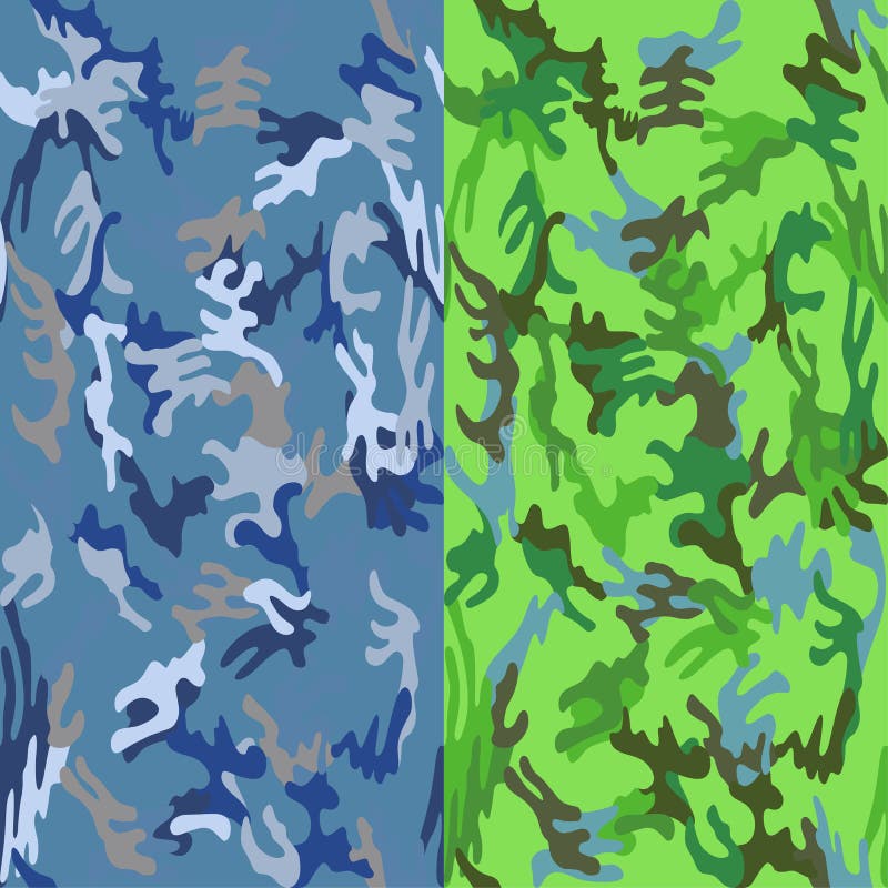 Camouflage Sea Water. Seamless Blue Pattern. Blue Army Camouflage Stock ...