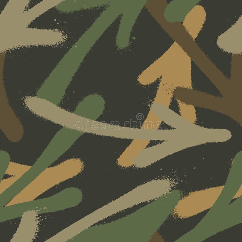 Camouflage Spray Paint Seamless Pattern. Vector Illustration Stock ...