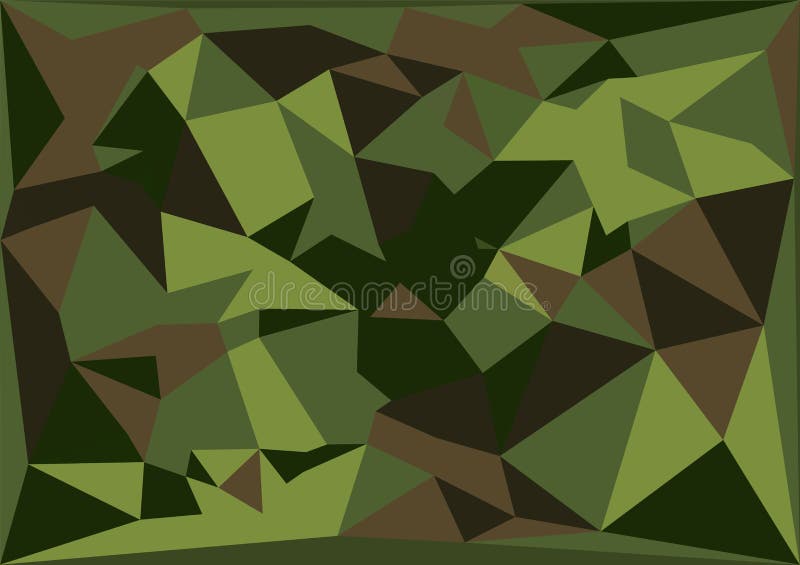 Camouflage Triangle Pattern. Vector Grunge Illustration. Military ...