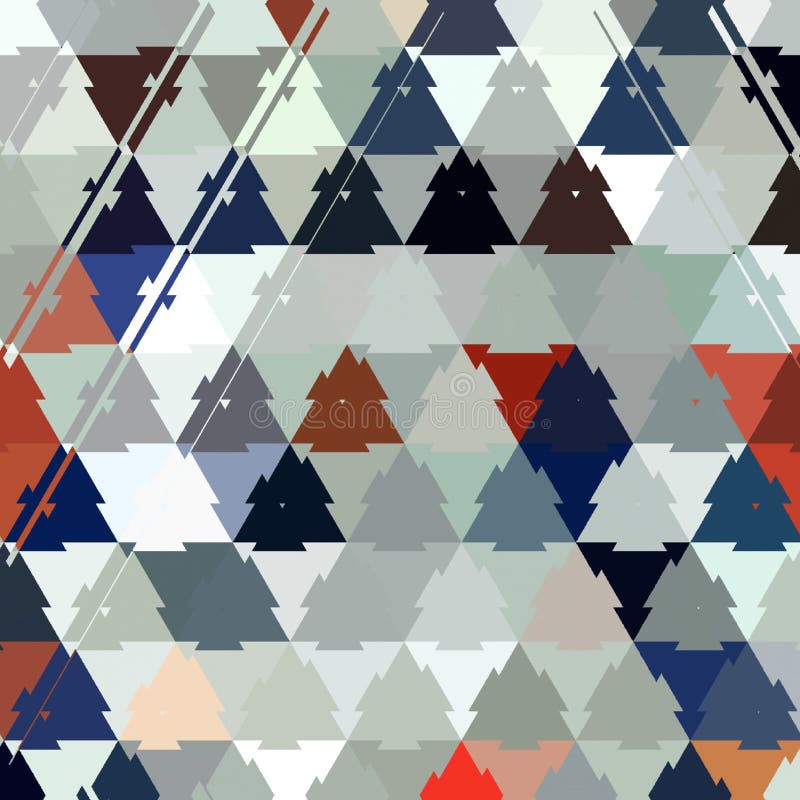 Camouflage Triangles Continuous Pattern in Blue, Grey and Orange Stock ...