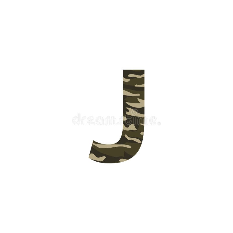 Camouflage Vector Logo Letter J Stock Vector - Illustration of hunting ...