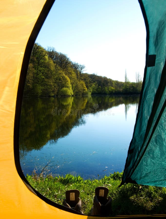Camping stock photo. Image of dome, relaxation, trees - 12688702