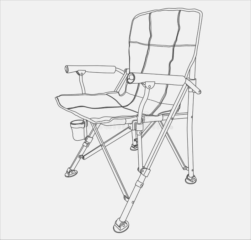 Camp armchairs eps stock vector. Illustration of furniture - 177295938
