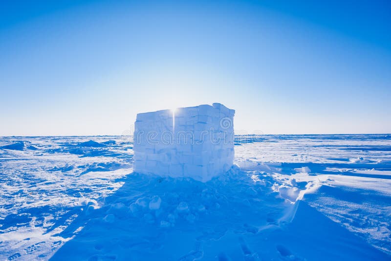 Camp Barneo at the North Pole Snow Plain Snow Cube Pattern Snowflakes ...