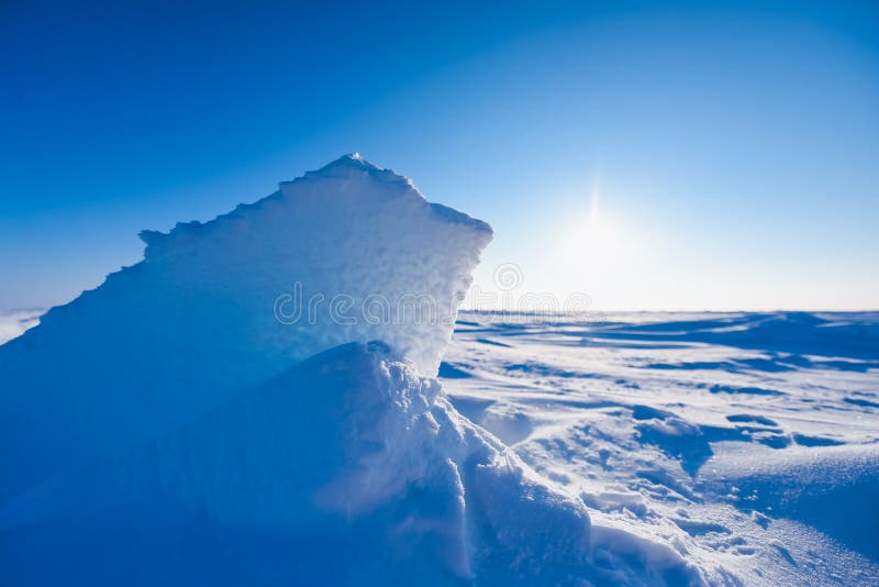Camp Barneo at the North Pole Snow Plain Snow Cube Pattern Snowflakes ...